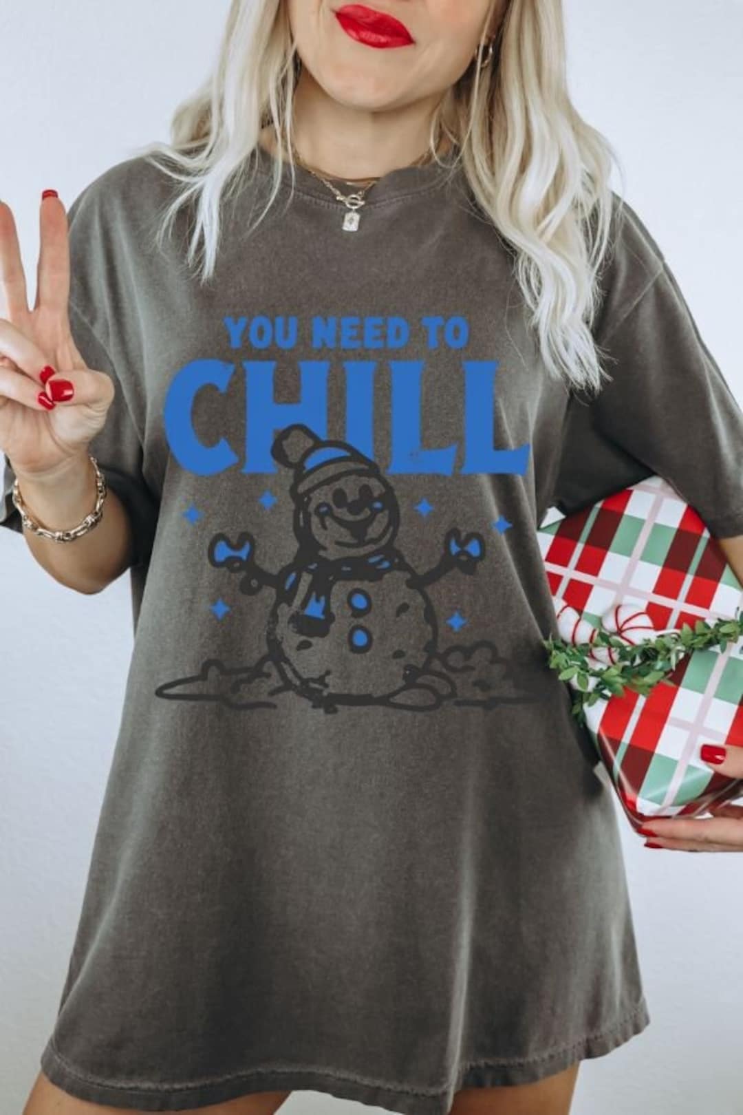Retro Snowman Comfort Colors Shirt, You Need to Chill T-shirt, Winter ...