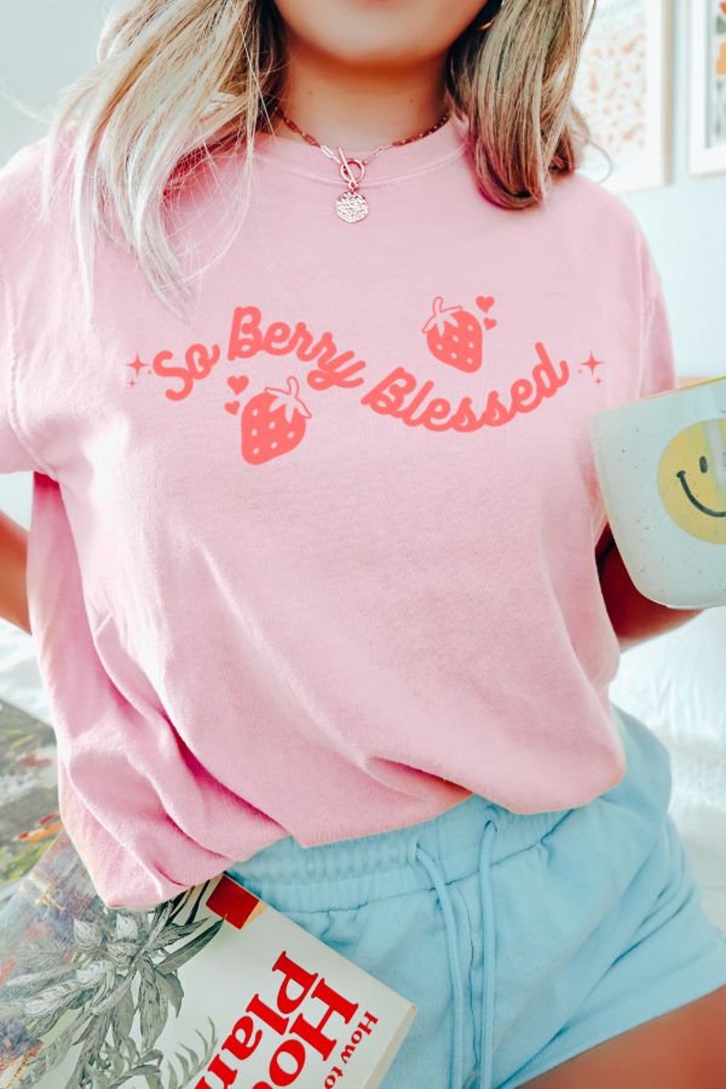 Feeling Berry Good Strawberry Print Retro Shirt Strawberry Shirt ...