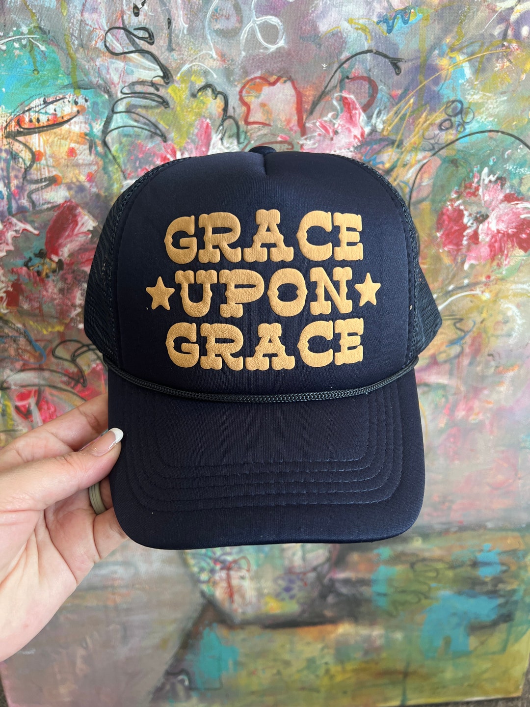 Grace Upon Grace Trucker Hat Trendy Trucker Hat Religious - Etsy