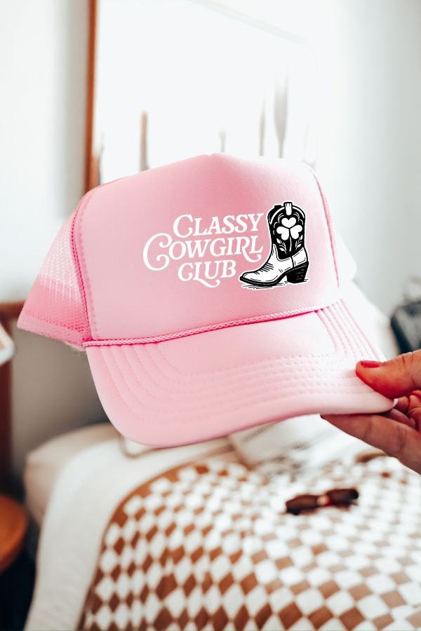 Classy Cowgirl Club Trucker Hat, Western Trucker Hat, Cowgirl Trucker ...