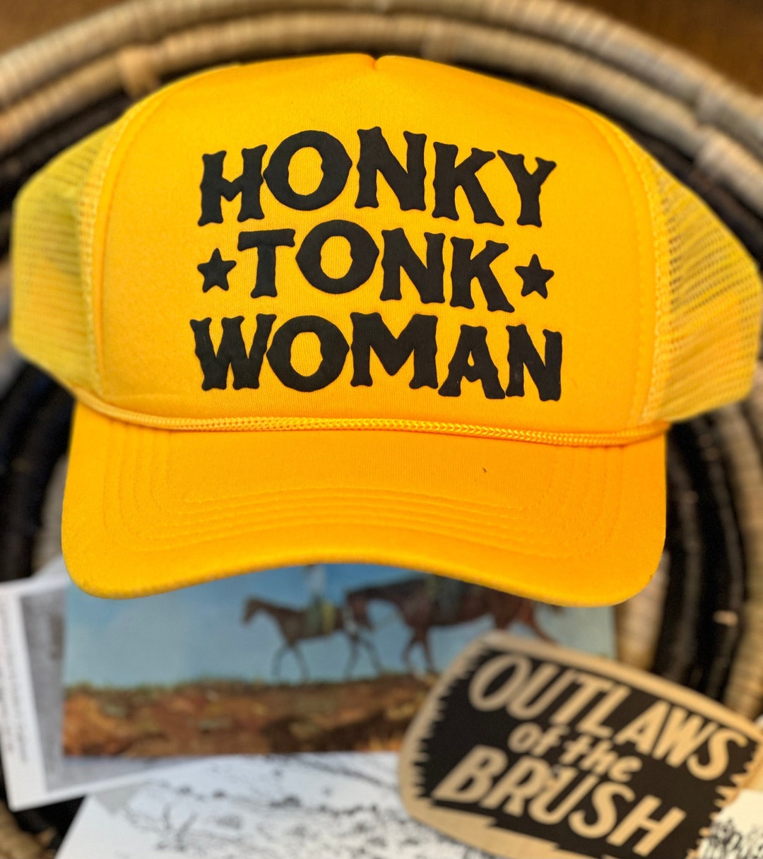 Honky Tonk Woman Trucker Hat Trendy Hat Cowgirl Trucker Hat Summer Hat ...