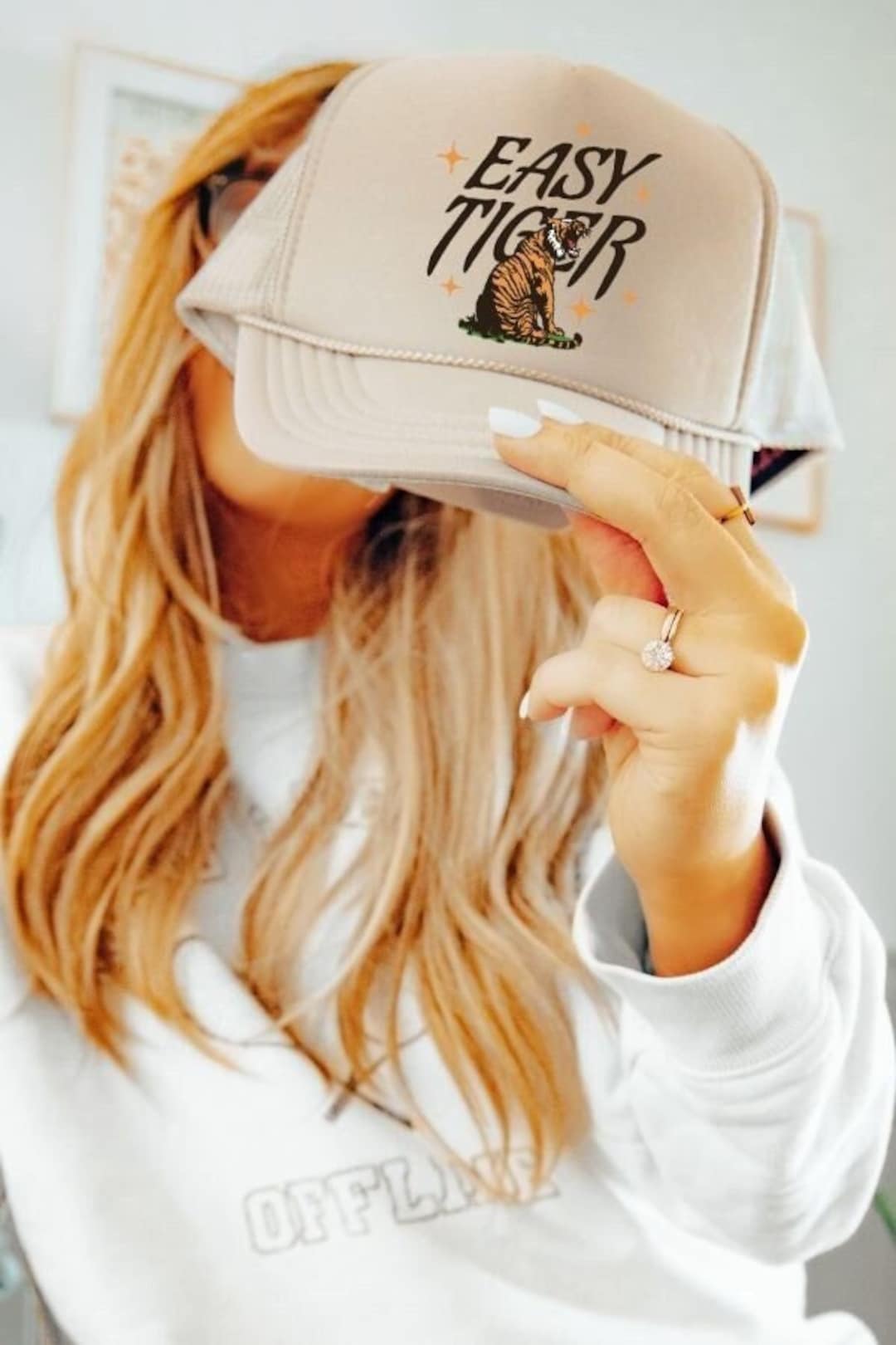 Easy Tiger Trucker Hat, Trendy Trucker Hat, Cute Trucker Hat, Girls ...