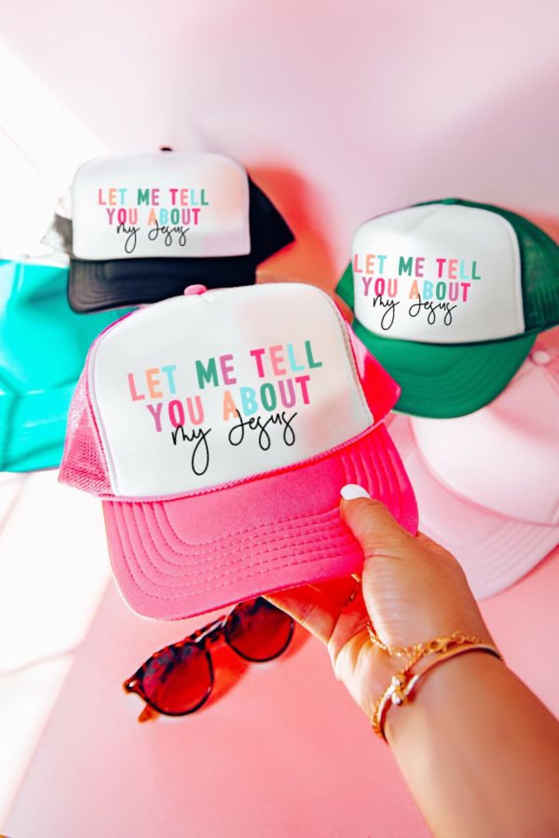 Jesus Trucker Cap, Christian Hats Christian Gifts for Her Trucker Caps ...