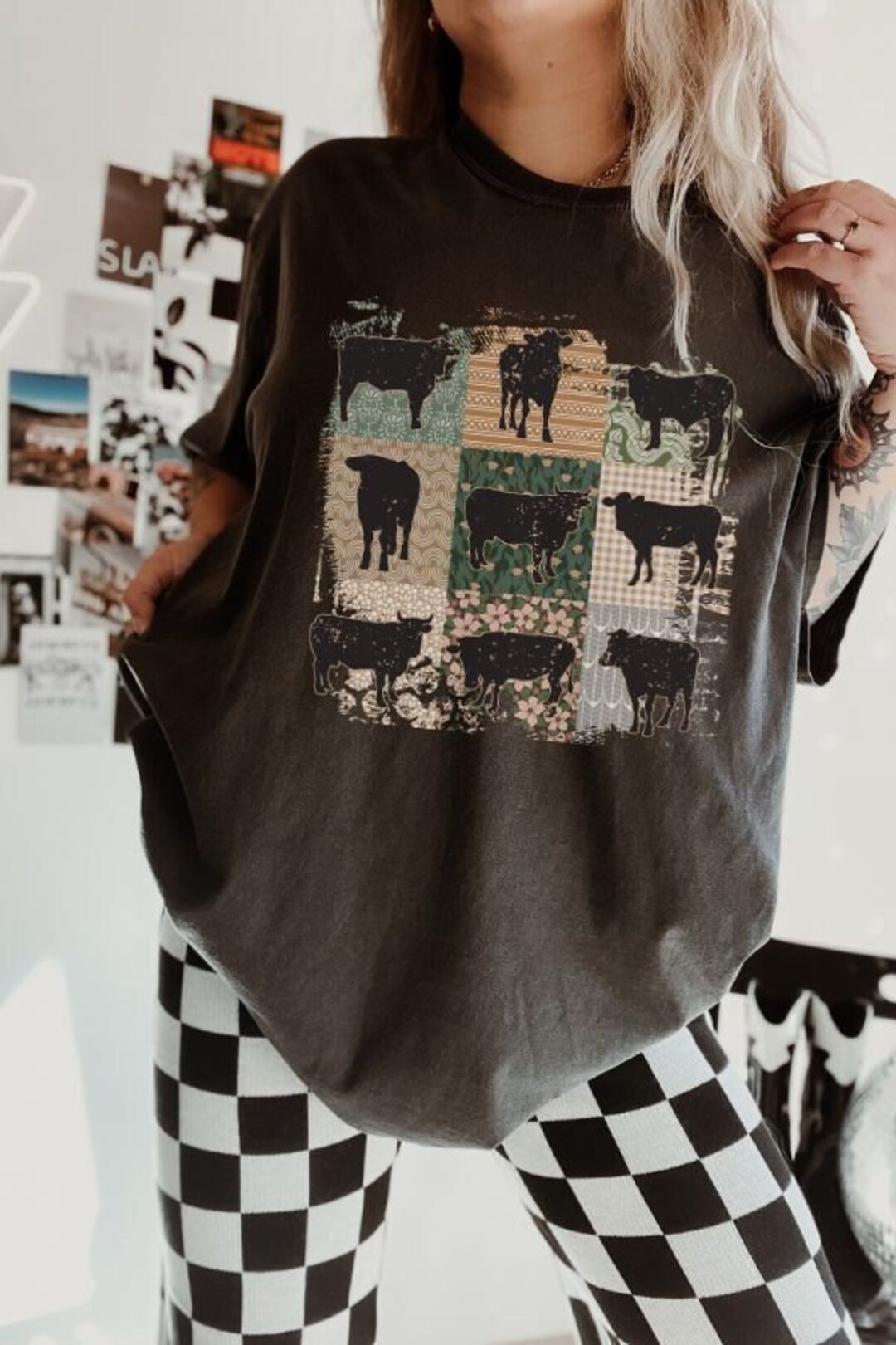 Cow Comfort Colors Shirt, Cow Shirt, Western Graphic T Shirt ...