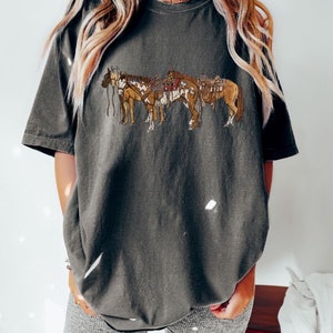 Horsin Around Comfort Colors Shirt, Western Graphic Tee, Cowgirl Tshirt ...