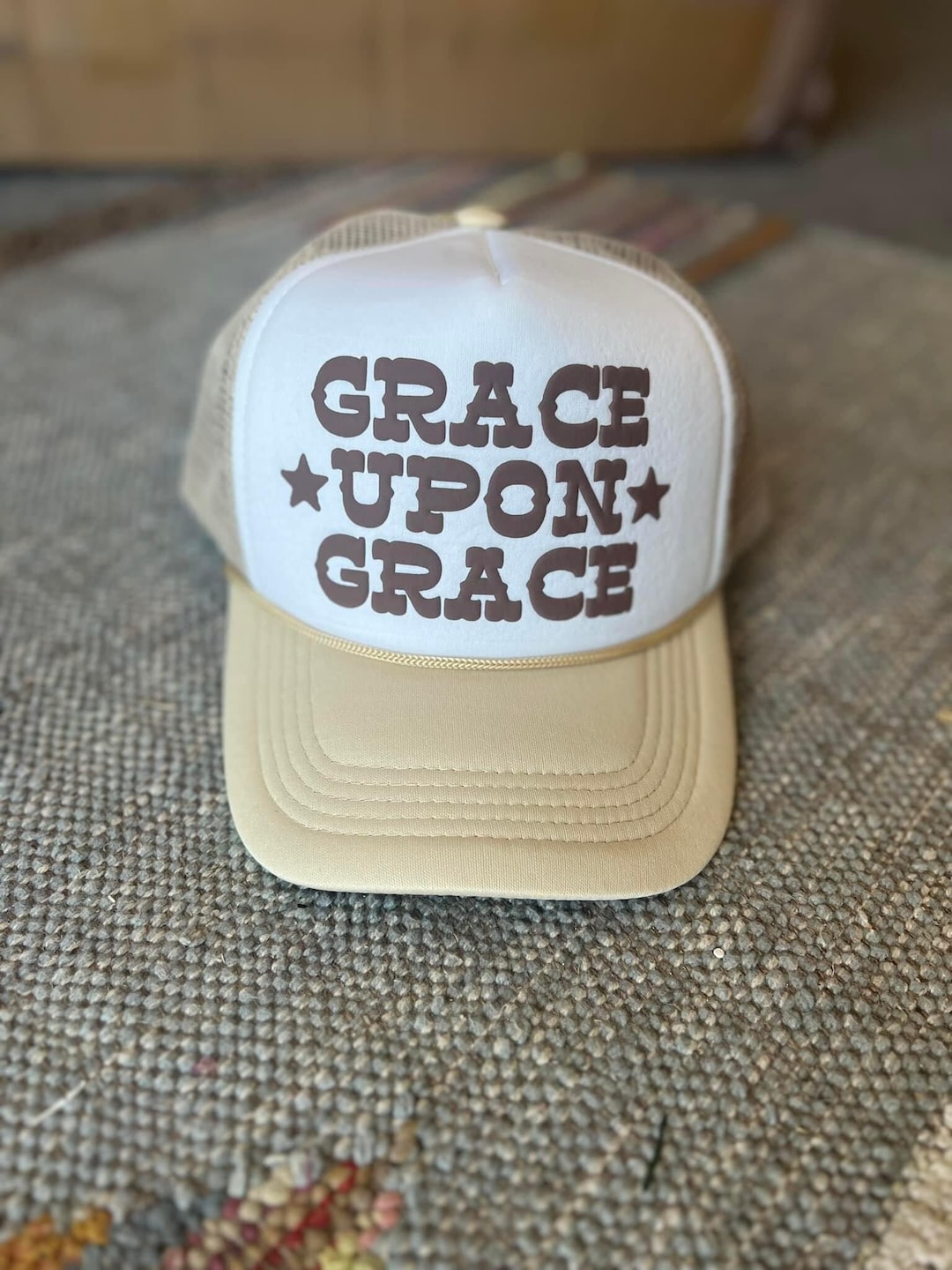 Grace Upon Grace Trucker Hat, Trendy Trucker Hat, Religious Hat, Jesus ...