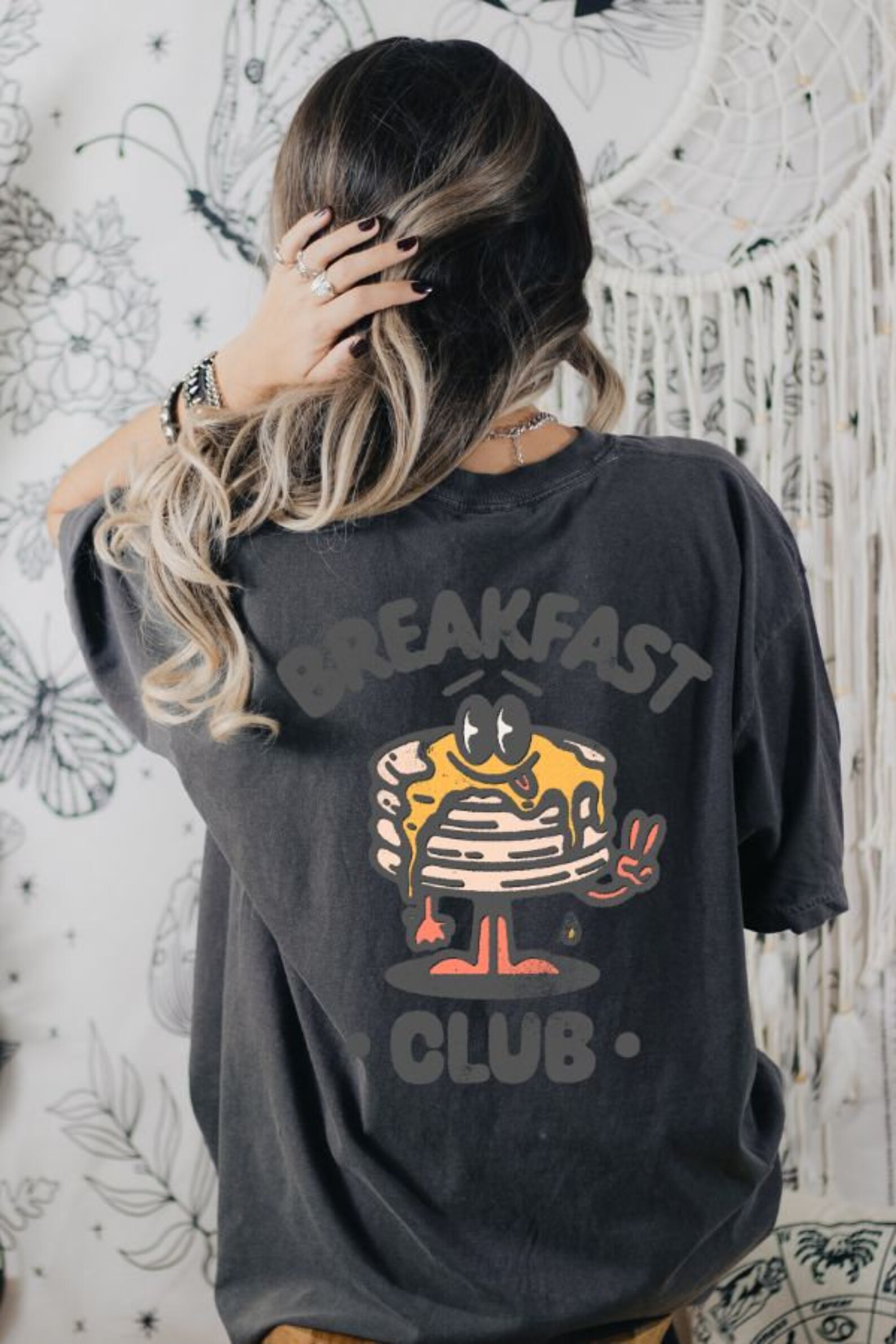 Breakfast Club Aesthetic Bohemian Retro Vintage Comfort Colors Graphic ...