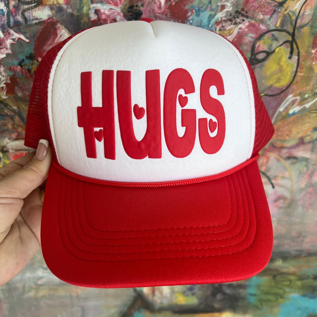 Hugs Trucker Hat, Valentines Trucker Hat, Love Hat, Womens Trucker Hat ...