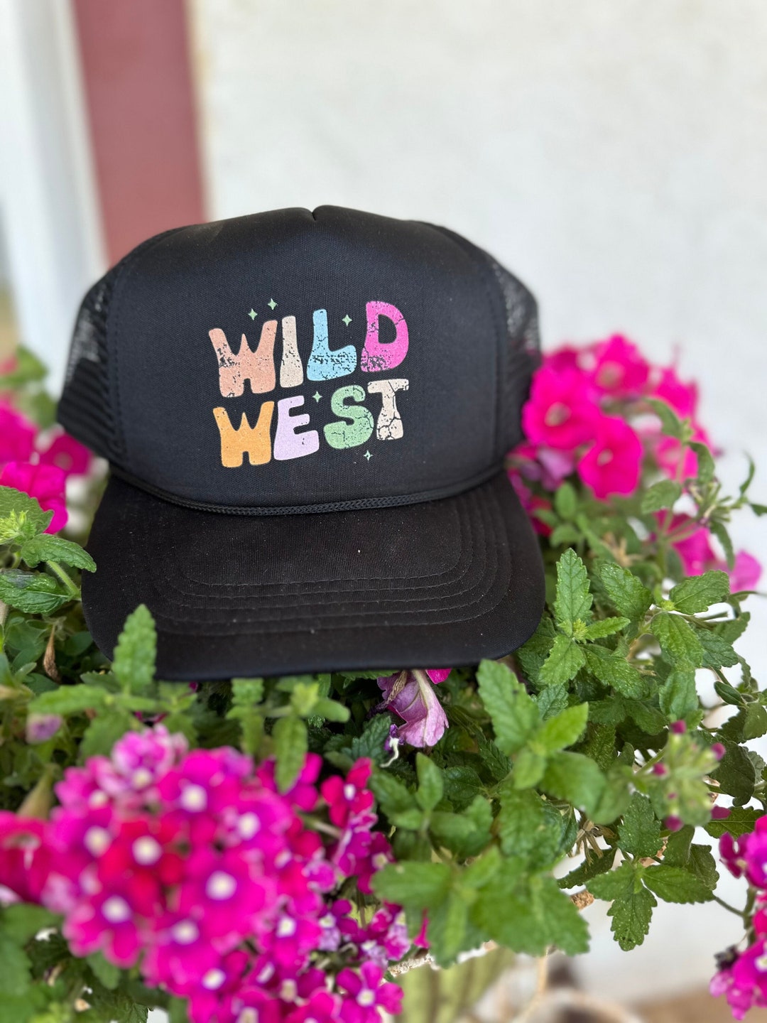 Wild West Trucker Hat, Western Trucker Hat, Rodeo Trucker Cap, Nash ...