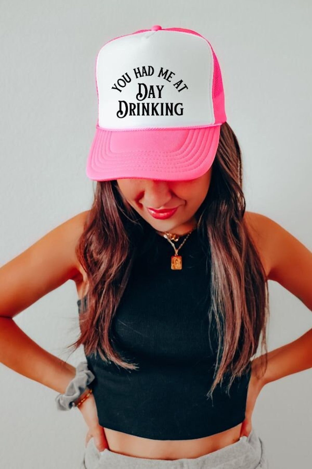 Trendy Trucker Hat Summer Trucker Hat Day Drinking Boho Trucker Hat ...