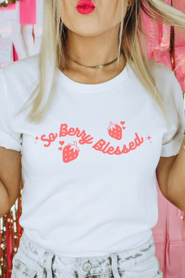 Feeling Berry Good Strawberry Print Retro Shirt Strawberry Shirt ...