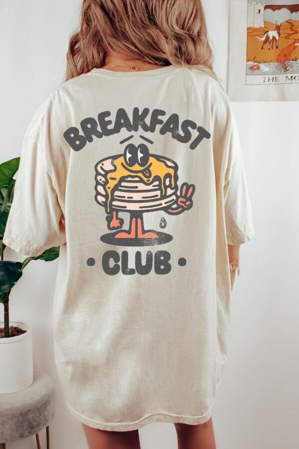 Breakfast Club Aesthetic Bohemian Retro Vintage Comfort Colors Graphic ...