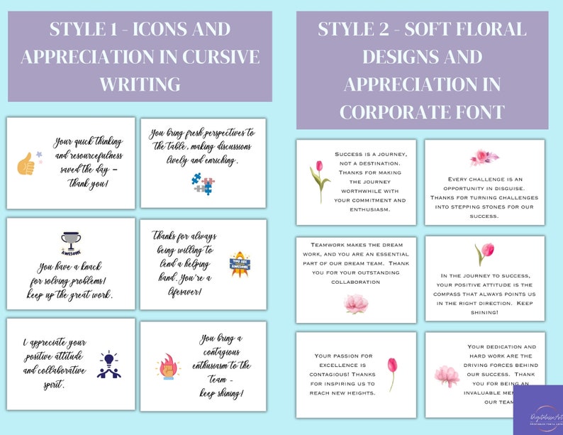 Printable Encouragement Cards for Employee Appreciation, Gratitude ...