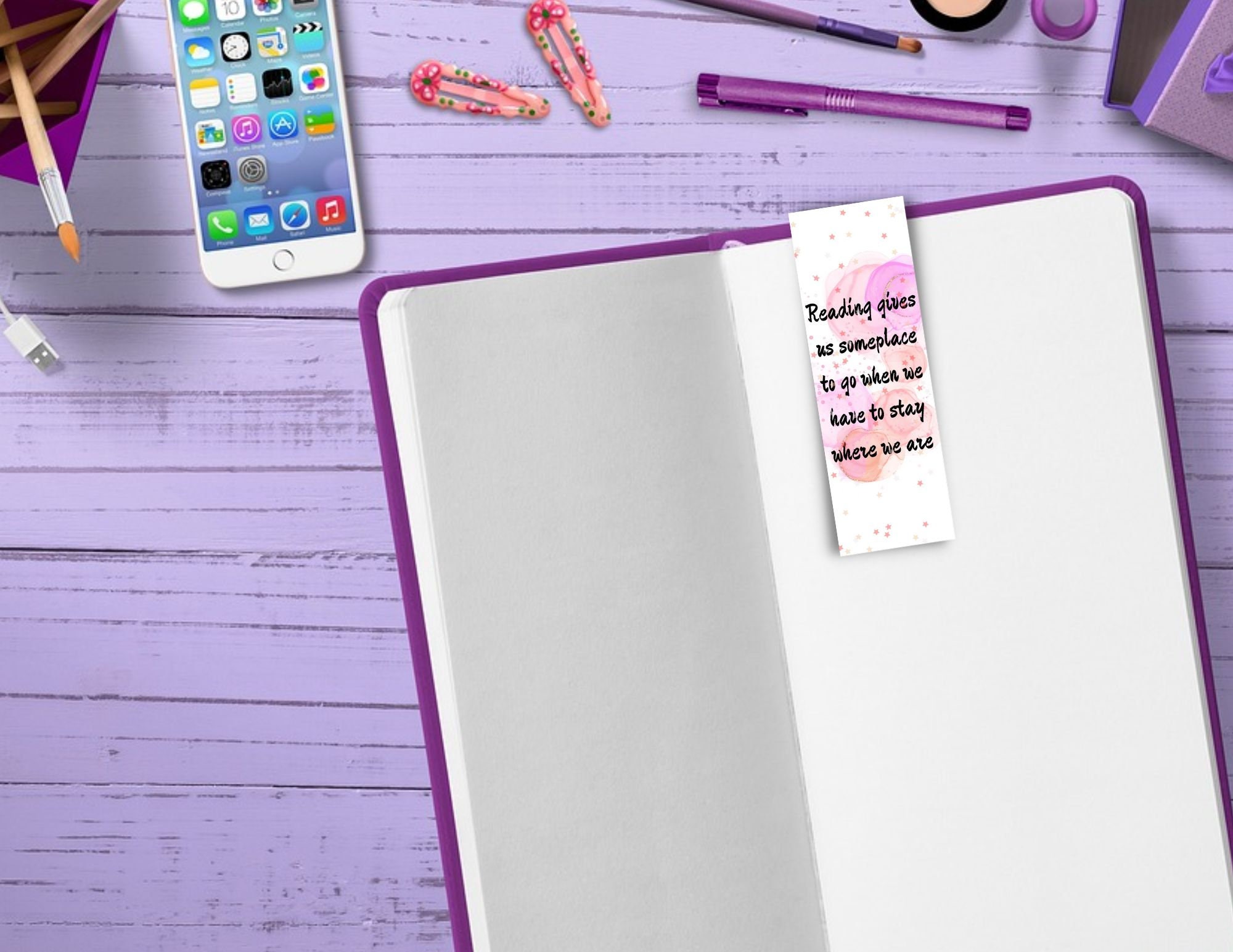 Printable Colorful Bookmarks in Watercolor Splash Style, With Reading ...