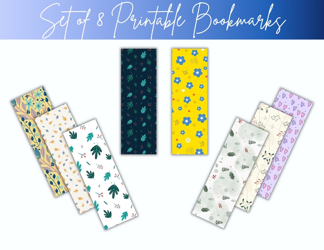 Printable Bookmarks in Minimalist Patterns Design for Book - Etsy