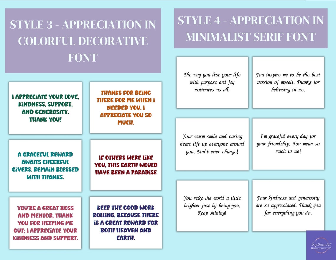 Printable Encouragement Cards for Employee Appreciation, Gratitude ...