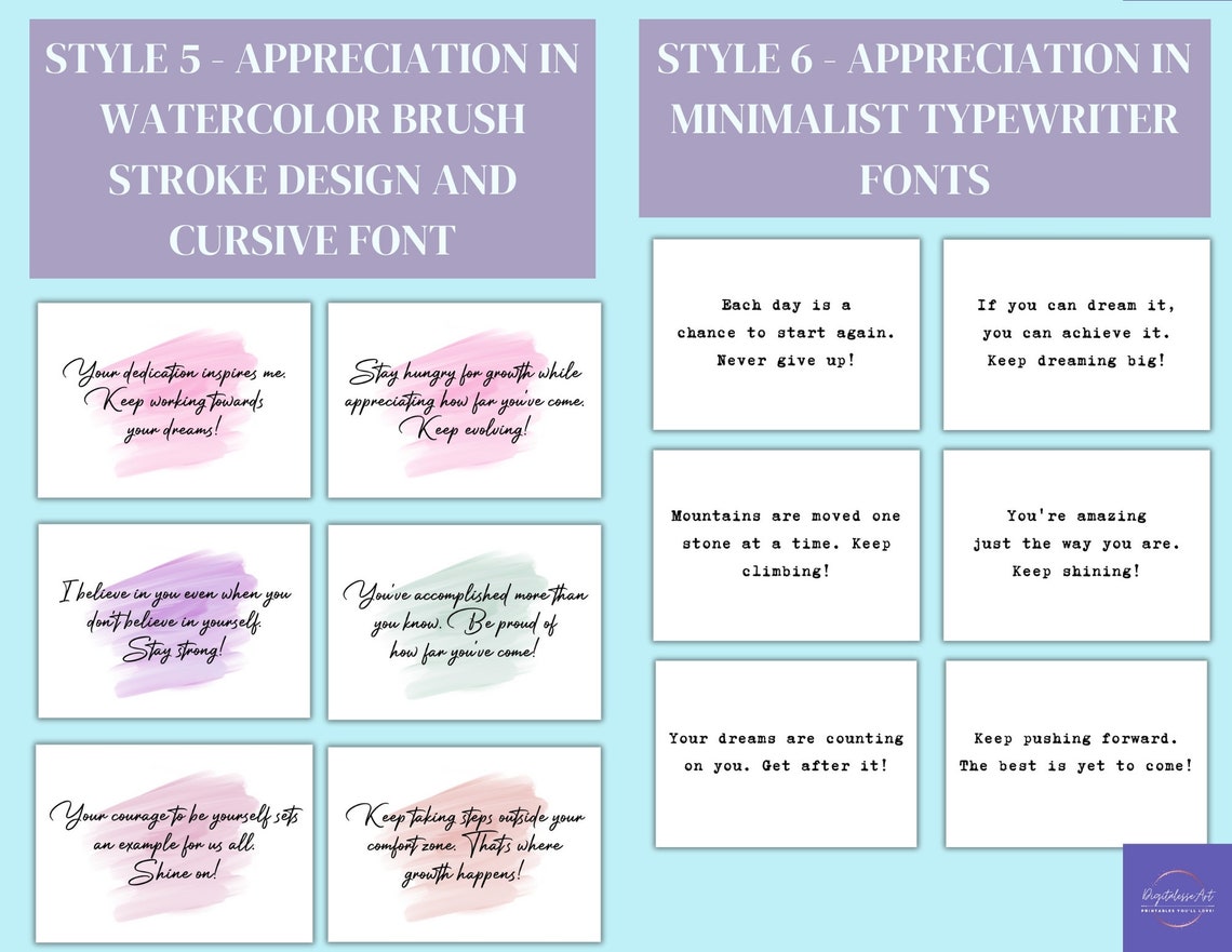 Printable Encouragement Cards for Employee Appreciation, Gratitude ...