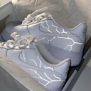 Nike Air Force 1 Custom *reflective* Lightning - Etsy