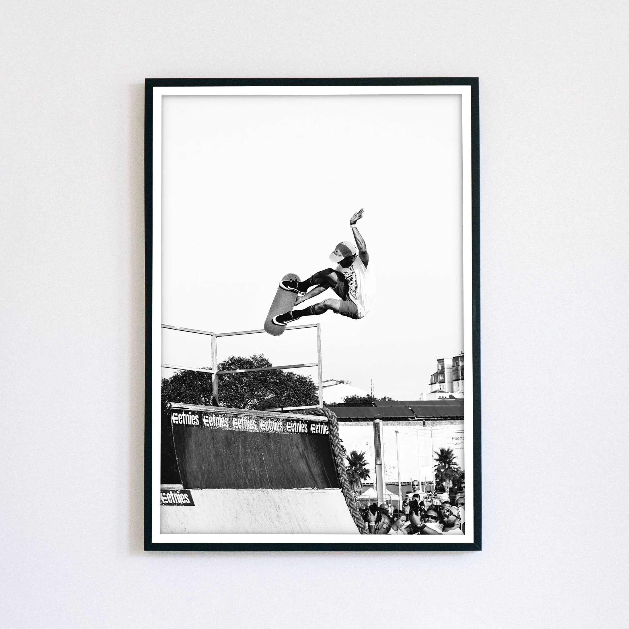 Set of 3 Skateboard Poster, DOWNLOADABLE Prints, Black and White ...