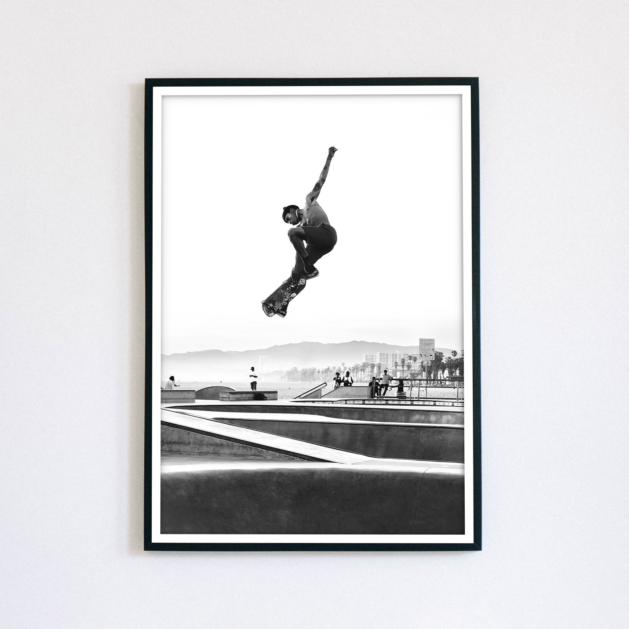Set of 3 Skateboard Poster, DOWNLOADABLE Prints, Black and White ...