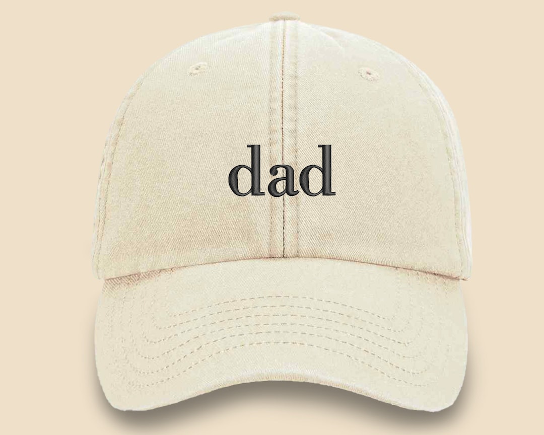 Dad Embroidered Cap, Vintage Father's Day Cap, 100% Cotton Adjustable ...