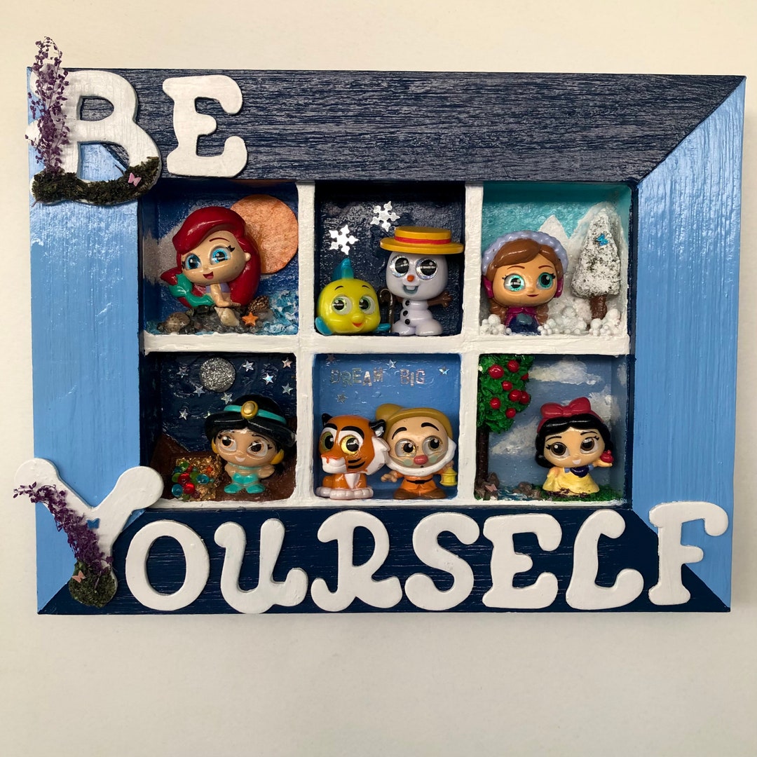 Princess Shadow Box, Disney Characters, Disney Doorables, Gift for ...