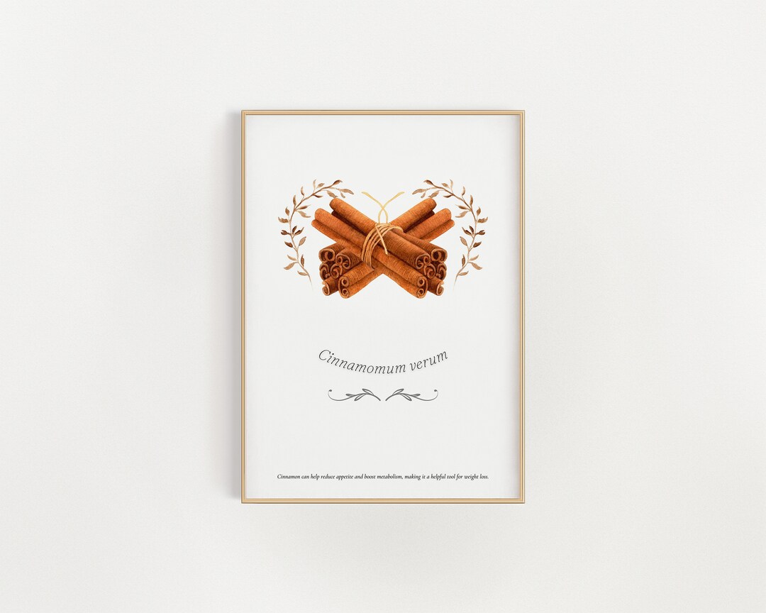 Cinnamon Printable Digital Download Art, Digital Wall Art, Watercolor ...