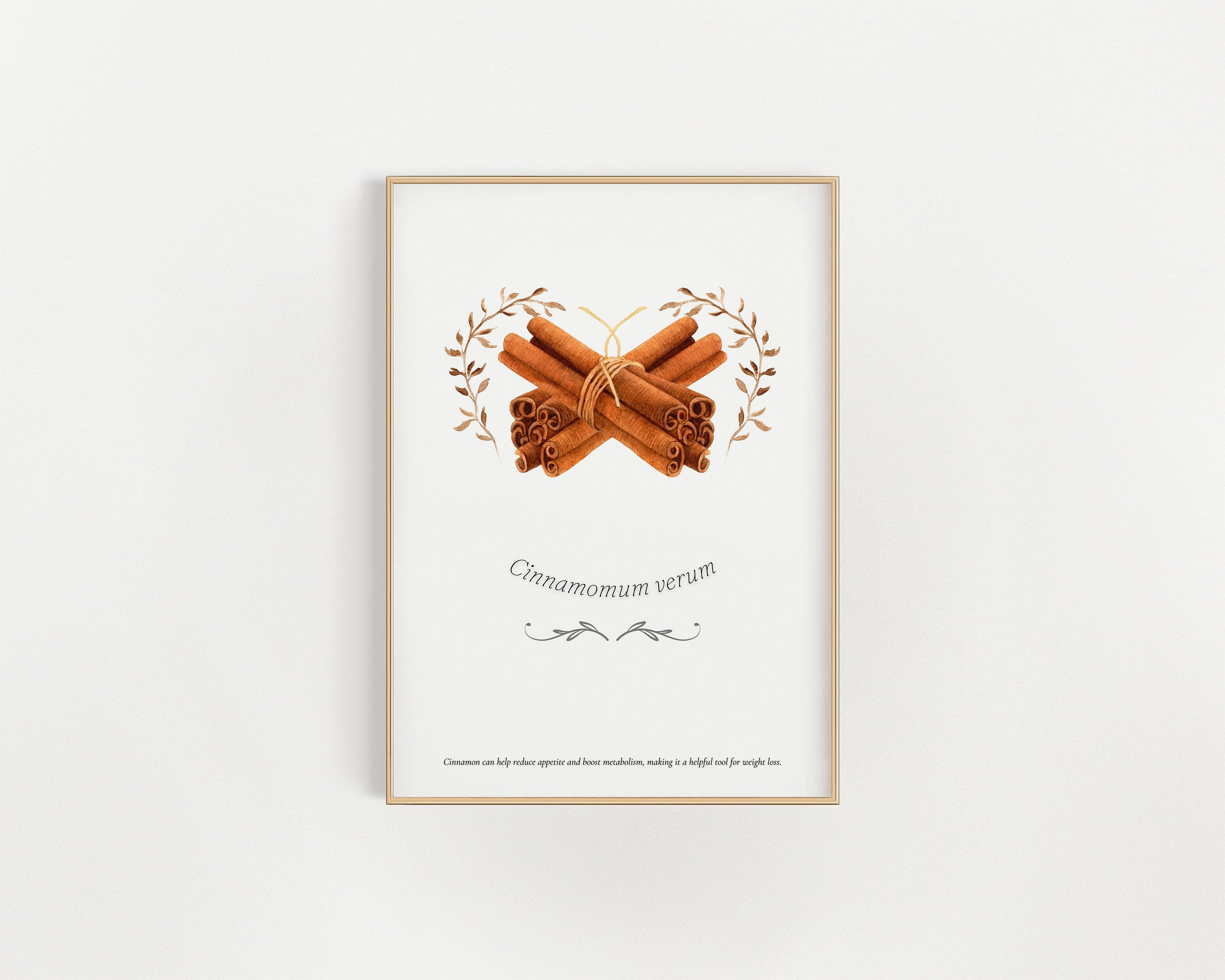 Cinnamon Printable Digital Download Art, Digital Wall Art, Watercolor ...