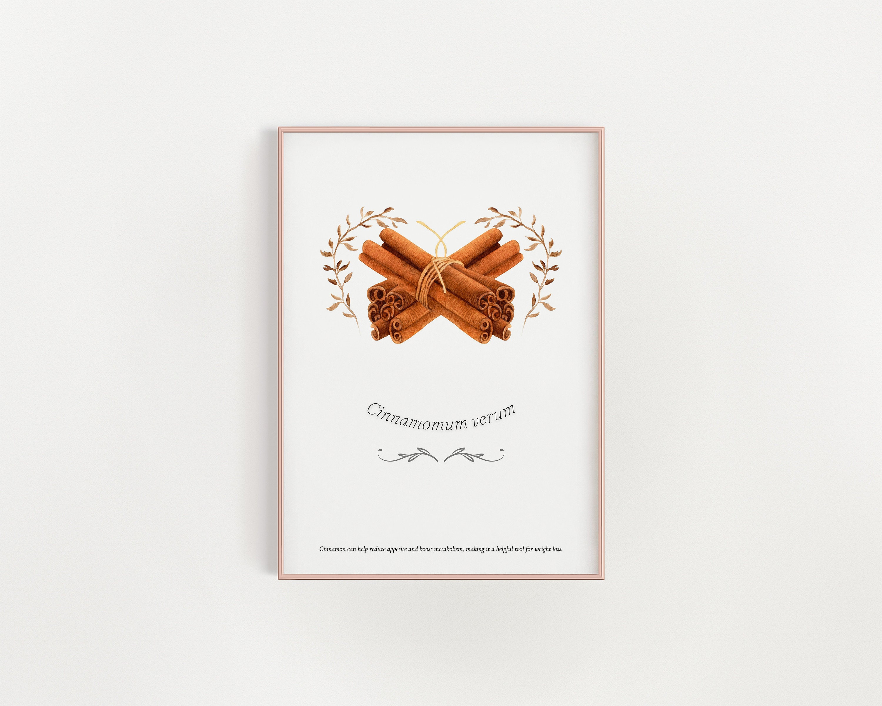 Cinnamon Printable Digital Download Art, Digital Wall Art, Watercolor ...