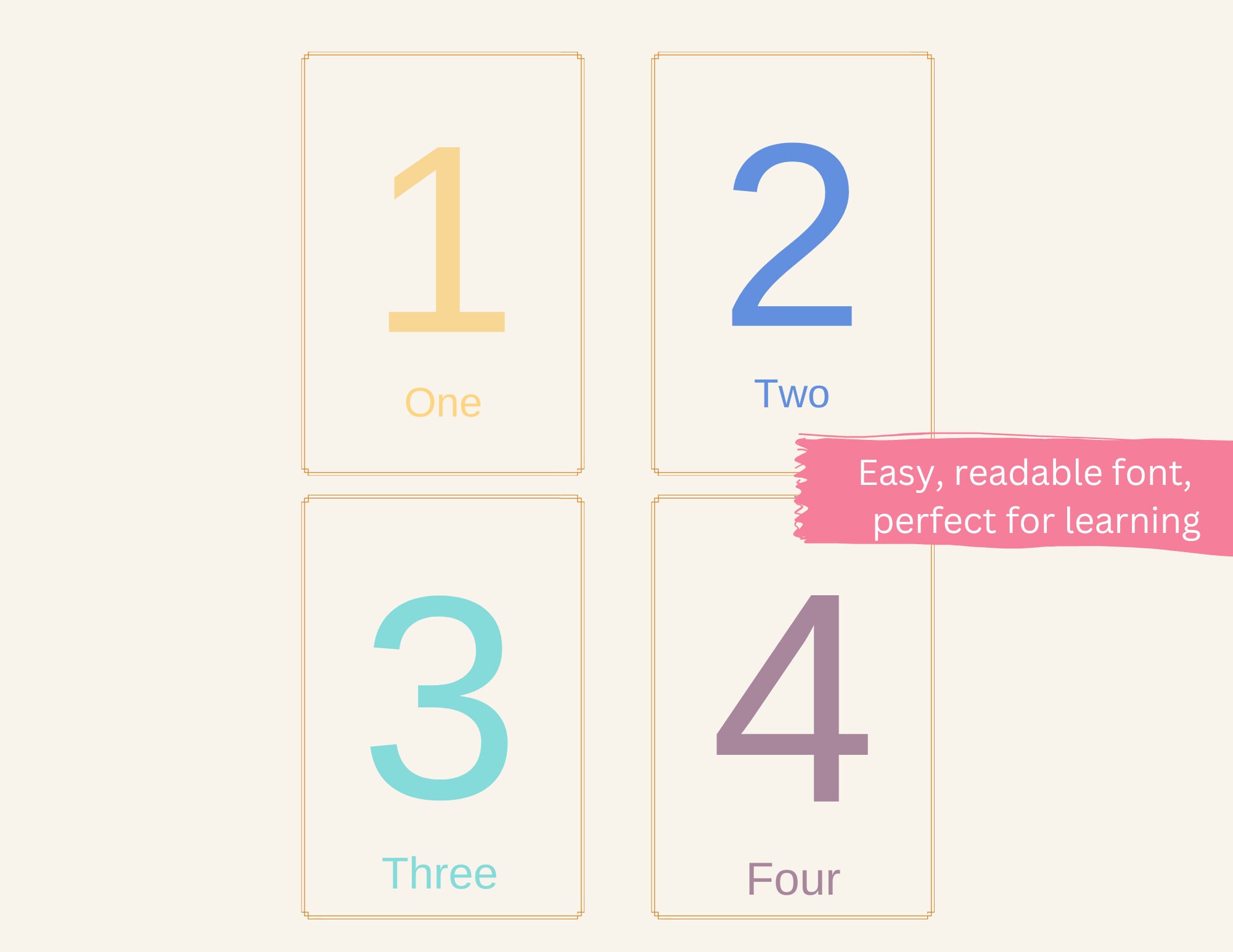 Number Counting Flashcards Printable Homeschool Activity 1-10 - Etsy