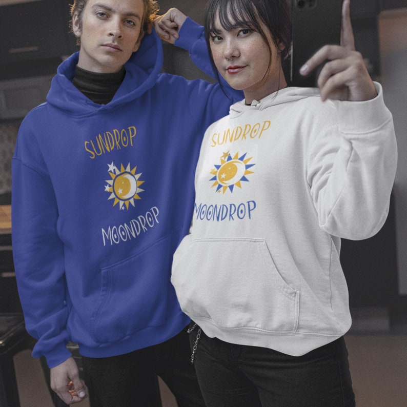 FNAF Sundrop & Moondrop Hooded Sweatshirt, Sundrop Moondrop Hoodie ...