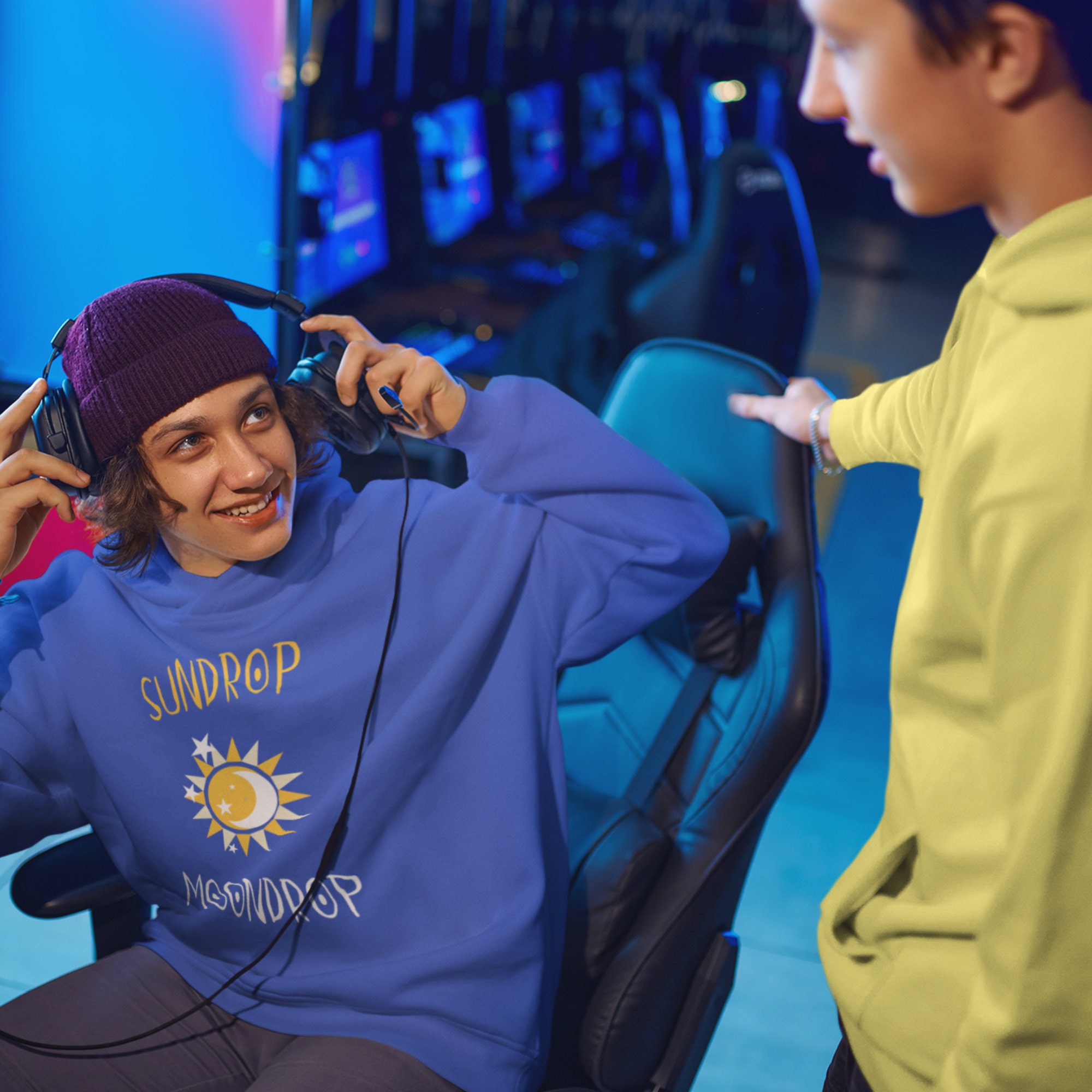 FNAF Sundrop & Moondrop Hooded Sweatshirt, Sundrop Moondrop Hoodie ...