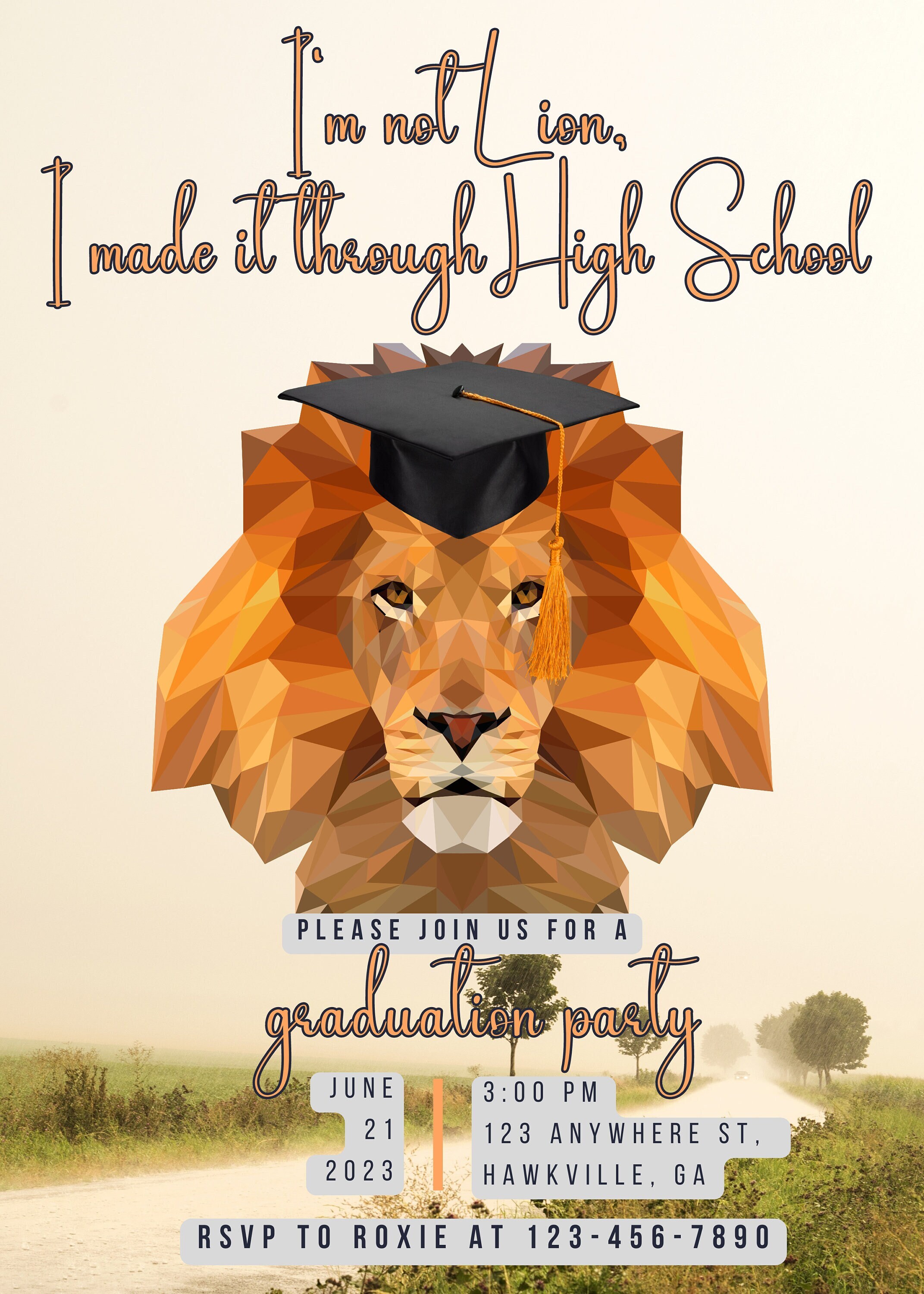 Graduation Invitation 2023 Template, Graduation Invite Template, Funny ...