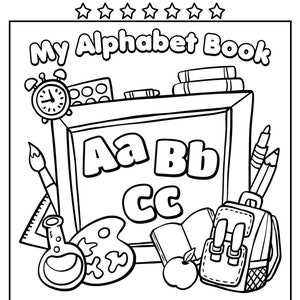 28 Printable Pages | My Alphabet Book | Coloring Book | Educational ...