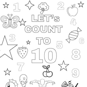 Let's Count to Ten | Children Books | Coloring Book | Educational ...