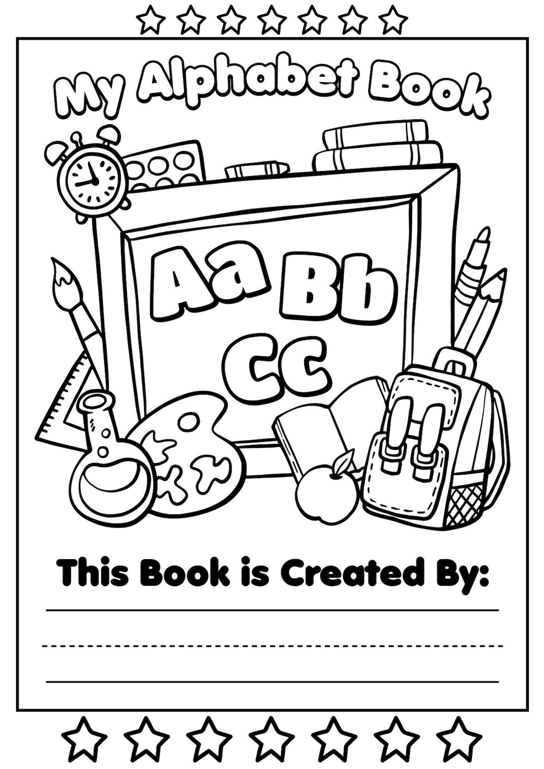 28 Printable Pages | My Alphabet Book | Coloring Book | Educational ...