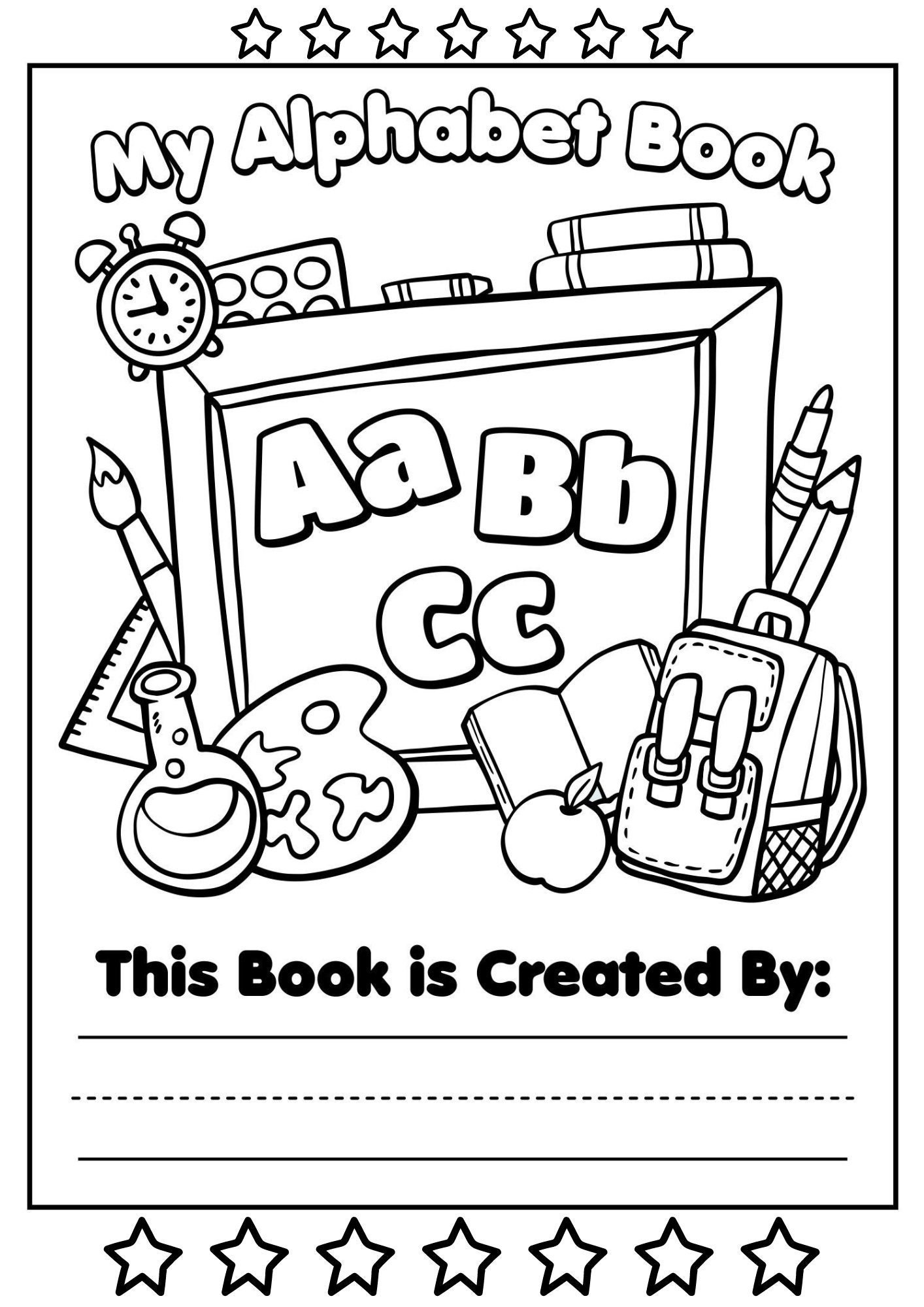 28 Printable Pages | My Alphabet Book | Coloring Book | Educational ...