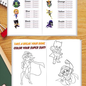 Learn to Write Like A Superhero for Girls Tracing Practice Homeschool ...