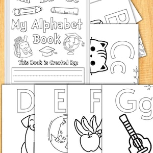 Printable Alphabet Coloring Book: 28 Pages, Educational (digital ...