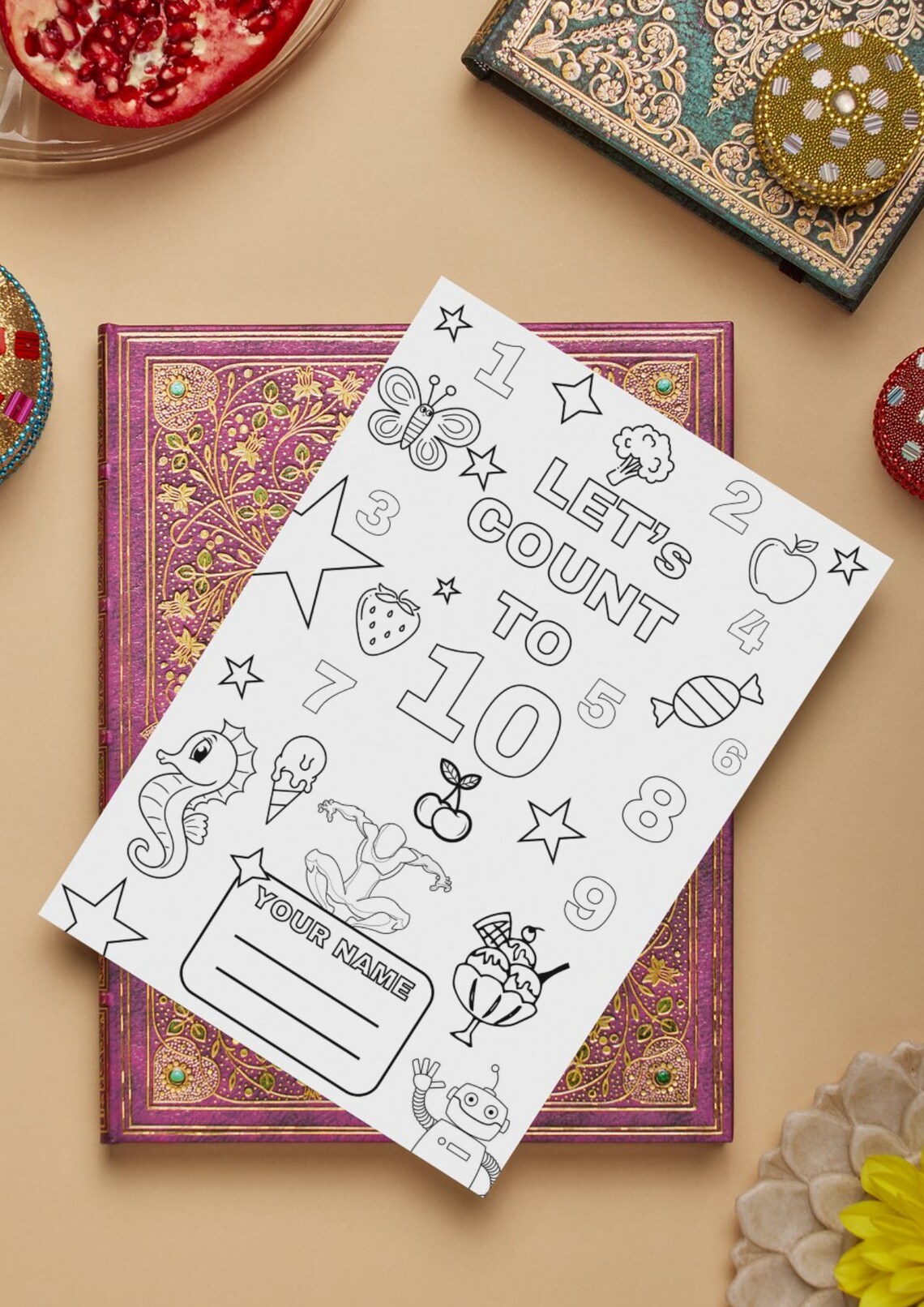 Let's Count to Ten | Children Books | Coloring Book | Educational ...