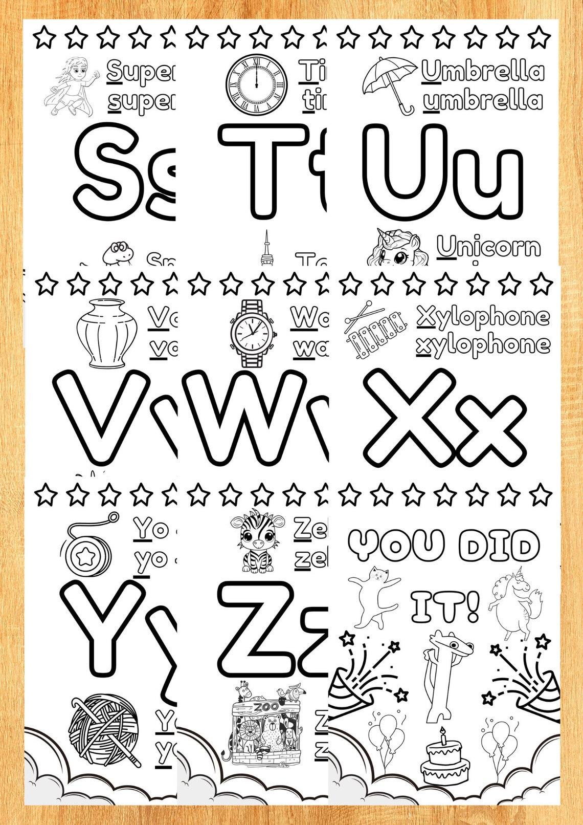 28 Printable Pages | My Alphabet Book | Coloring Book | Educational ...
