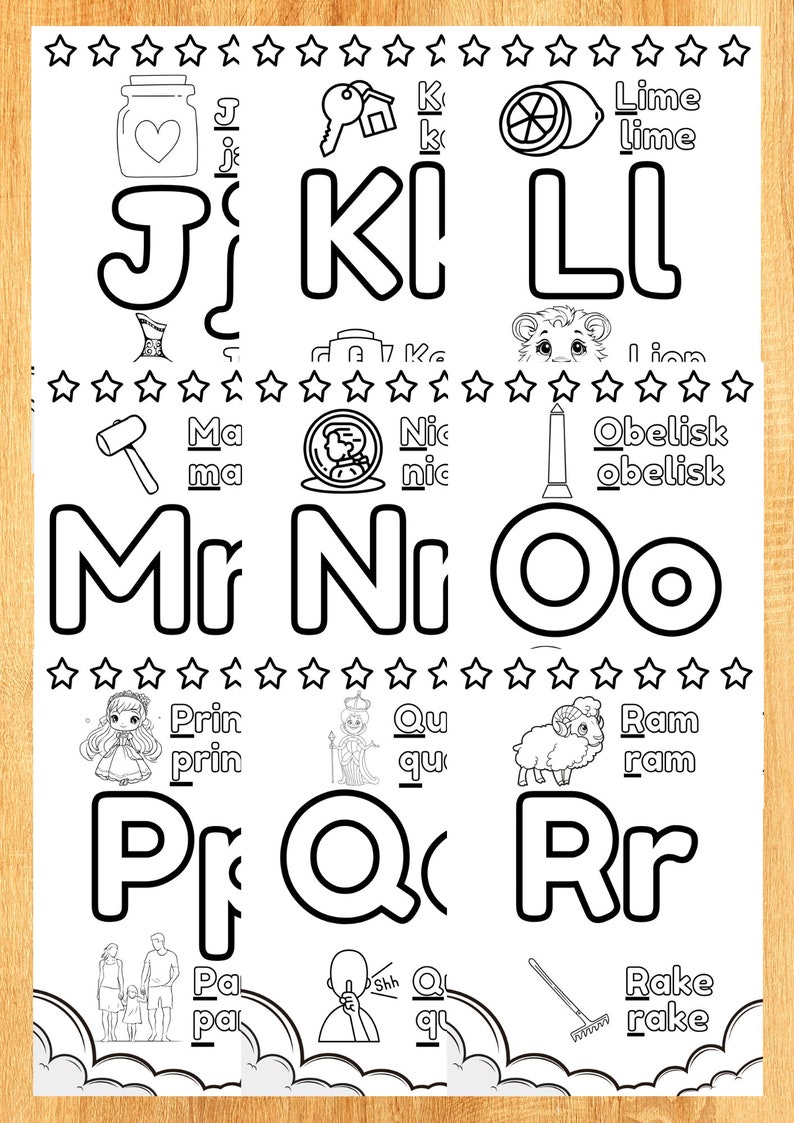 28 Printable Pages | My Alphabet Book | Coloring Book | Educational ...