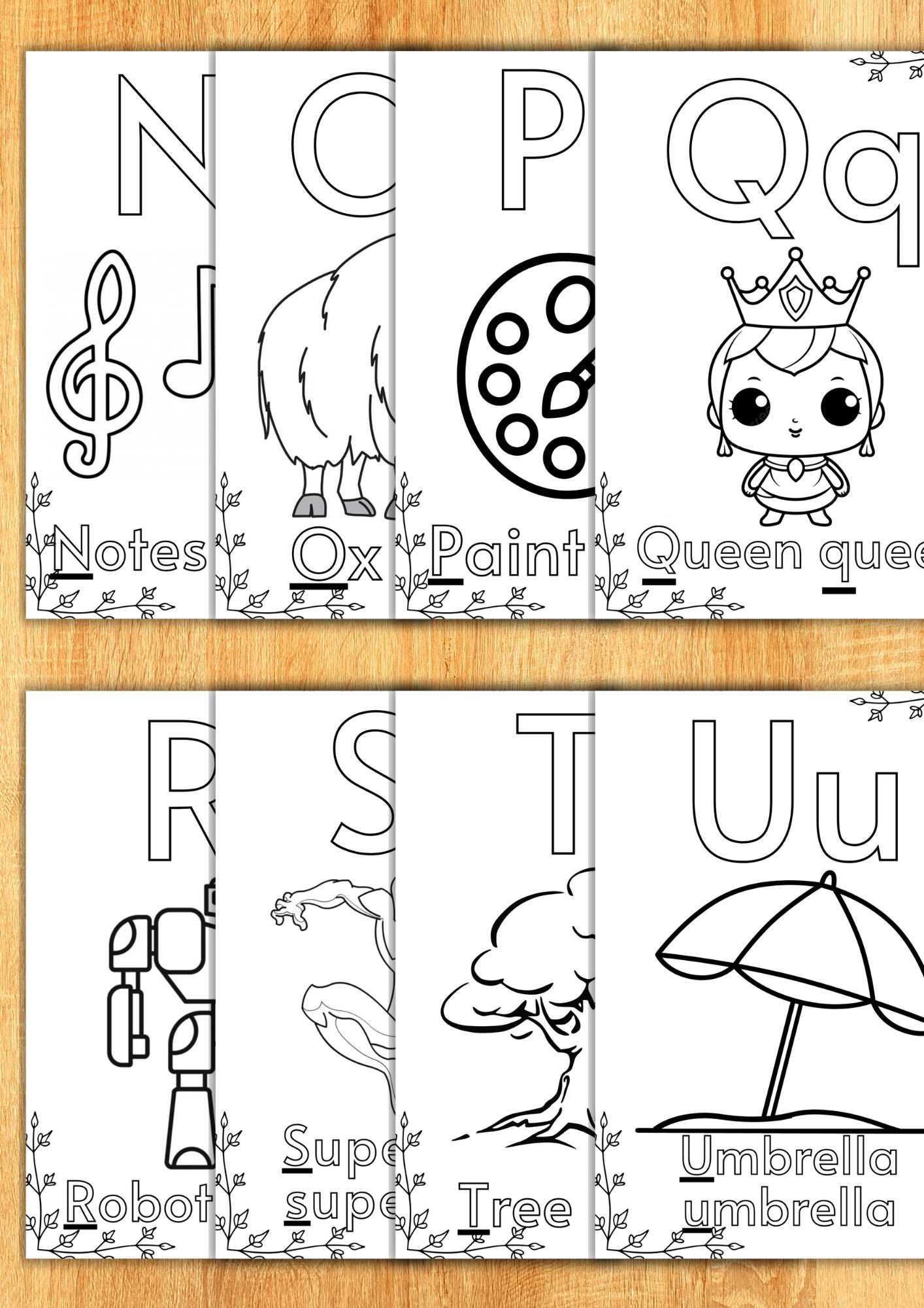 Printable Alphabet Coloring Book: 28 Pages, Educational (digital ...