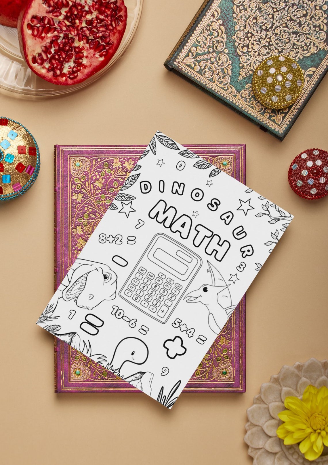 16 Printable Pages | Dinosaur Math | Coloring Book | Children's Book ...