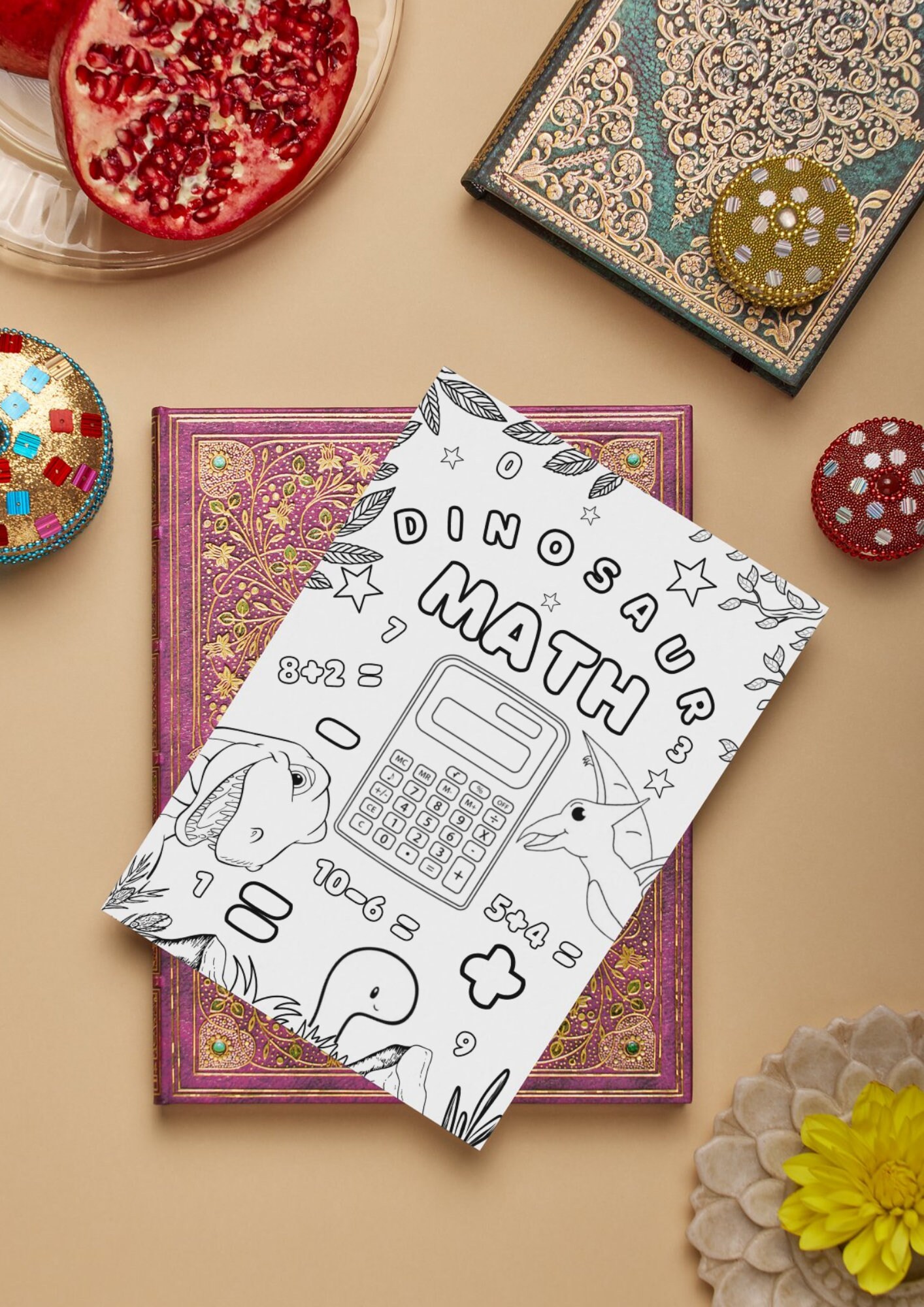 16 Printable Pages | Dinosaur Math | Coloring Book | Children's Book ...