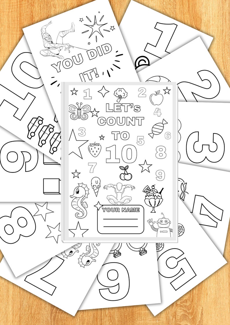 Let's Count to Ten | Children Books | Coloring Book | Educational ...