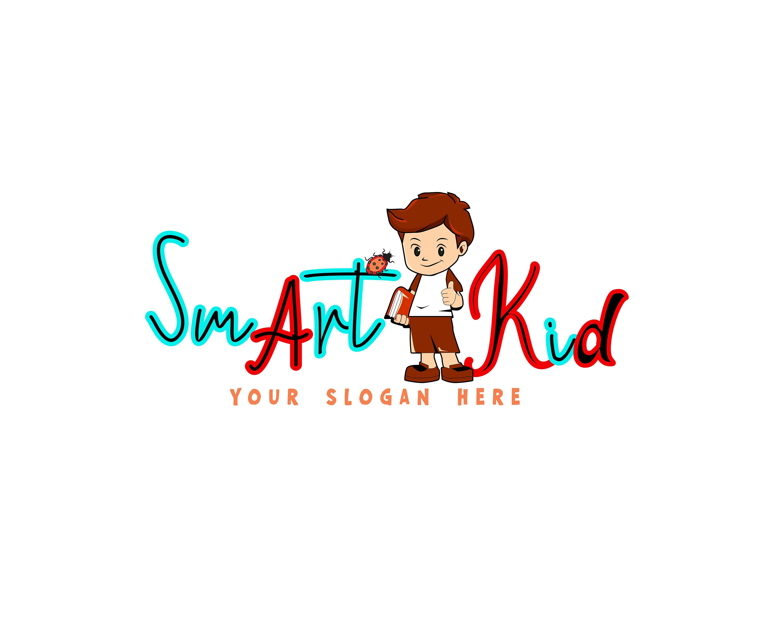 Kid Logo, Cartoon Logo, Kindergarten Logo - Etsy