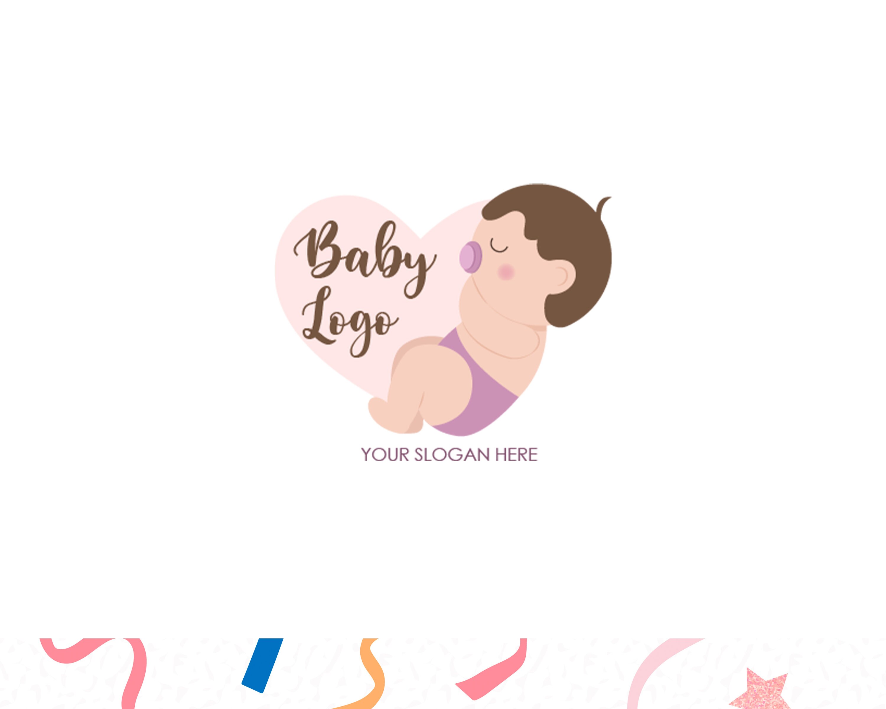 Premade Logo, Baby Logo, Sleeping Baby, Logo Nursery, Logo Kids, Logo ...