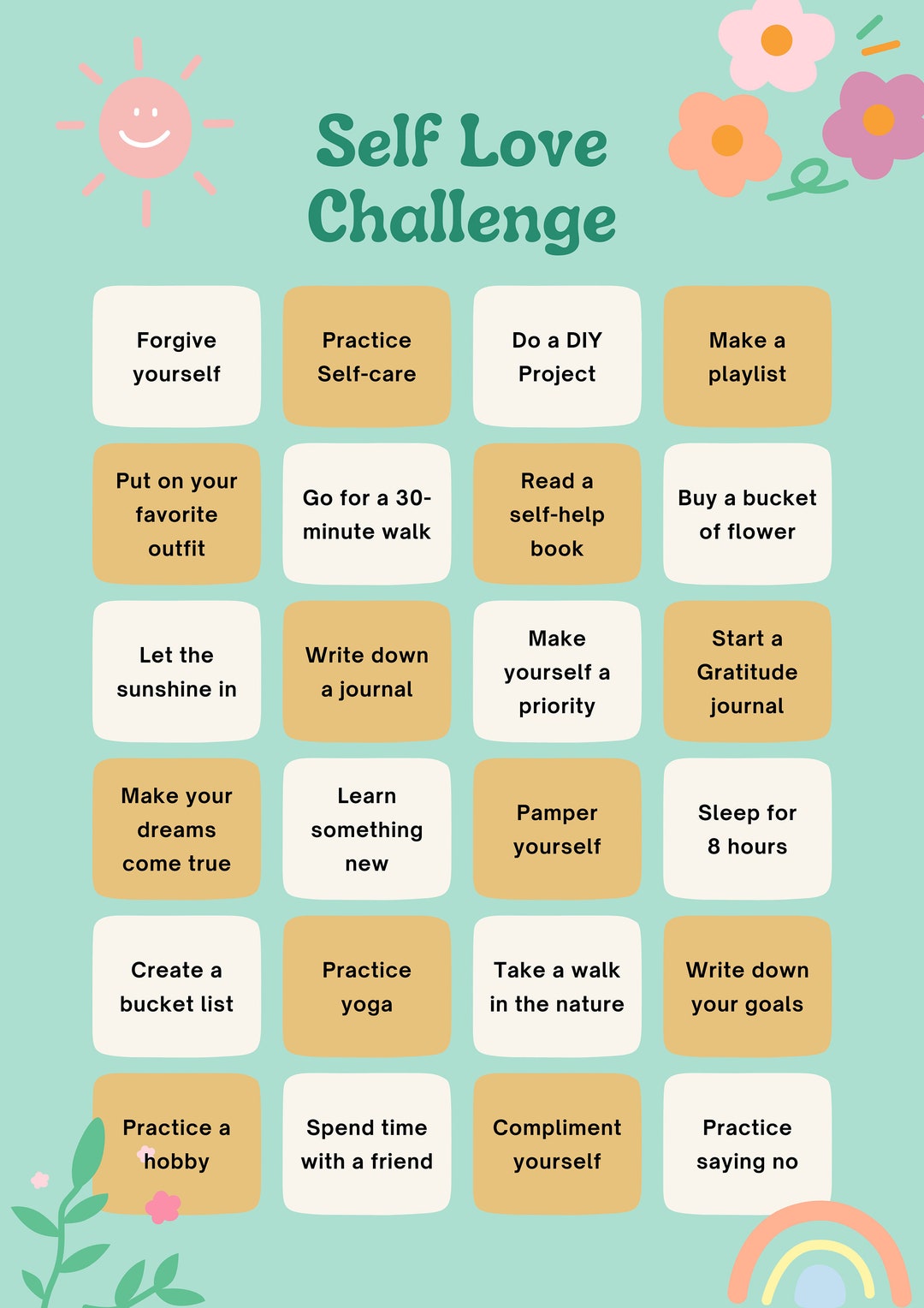 Self Love Activities - Etsy