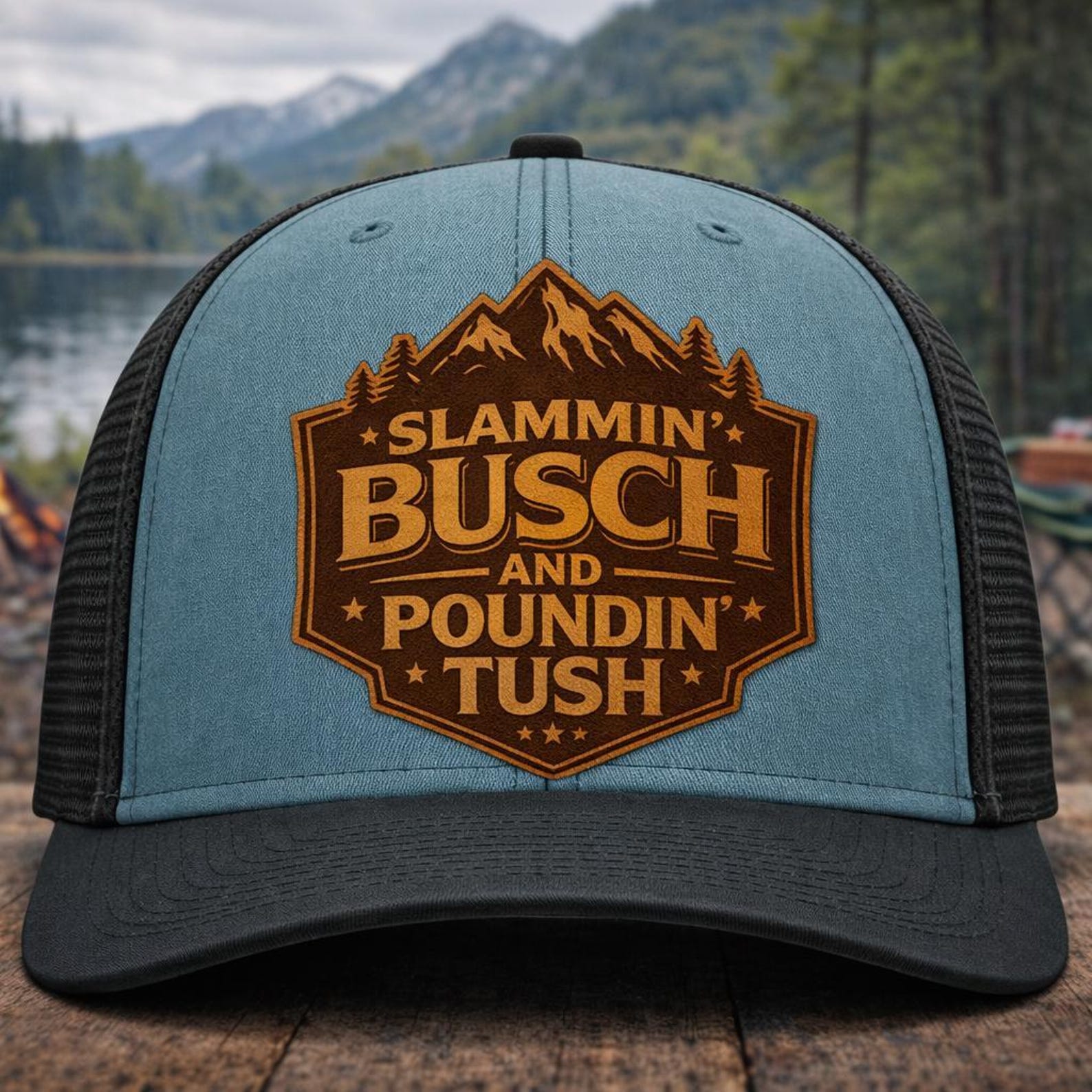 Slammin’ Busch and Poundin’ Tush SVG PNG | Funny Hat Patch Design ...